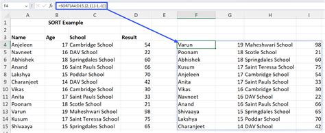 Using The Excel Sort Function Real World Examples
