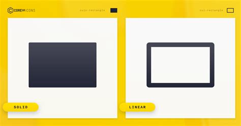 Rectangle Icon · Linear · Coreui Icons · Svg Javascript Typescript