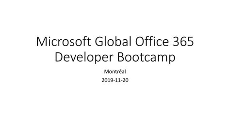ms365 dev bootcamp day introduction slides ppt