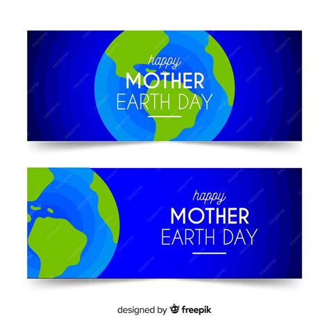 어머니 지구의 날 배너 무료 벡터