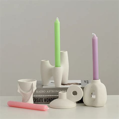 크리스마스 홈 데코 2023 북유럽 양초 촛대 휴일 장식 도자기 촛대 방 장식 Aliexpress