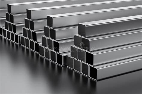 Stack Of Rectangular Pipes Stock Illustration Illustration Of Cylinder