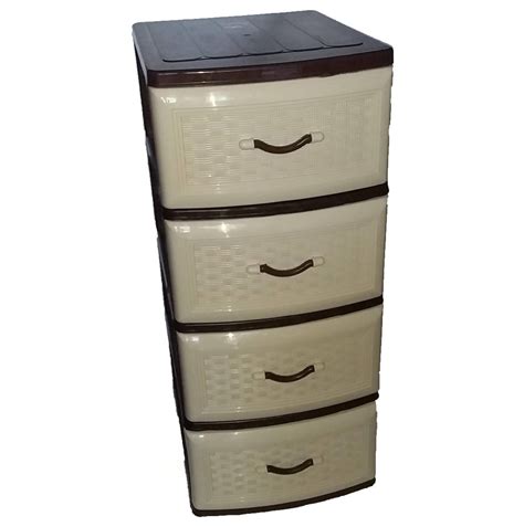 ᐉ Комод пластиковый Giant на 4 ящика Коричневый Бежевый 1 1 D0941