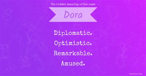 The Hidden Meaning Of The Name Dora Namious