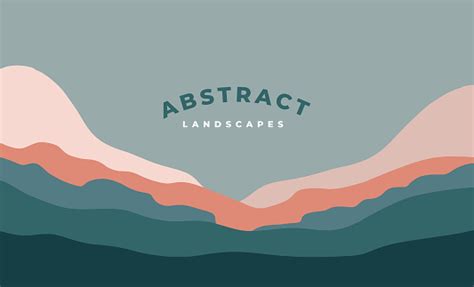 텍스트와 산 풍경을위한 복사 공간과 최소한의 트렌디 한 스타일의 추상적 인 창조적 인 배경의 벡터 세트 소셜 미디어 이야기를위한 디자인 템플릿 간단하고 세련되고 최소한의