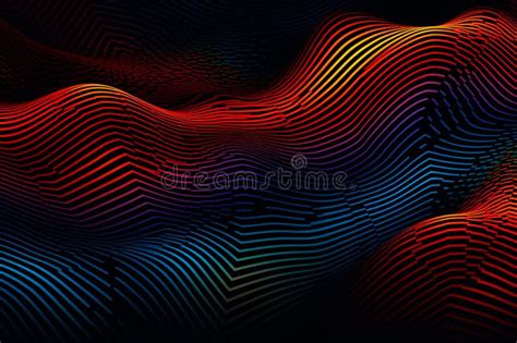 Vibrant Digital Waves Abstract Stock Illustration Illustration Of