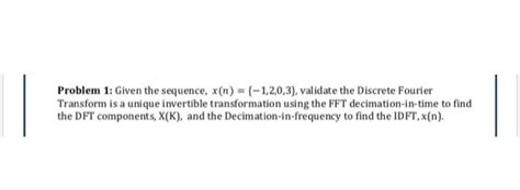 solved problem 1 given the sequence x n 1 2 0 3