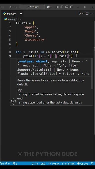 Unlocking A Cool Feature Of Enumerate In Python Learnpython Coding