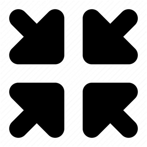 Shrink Resize Minimize Fullscreen Arrows Icon Download On Iconfinder