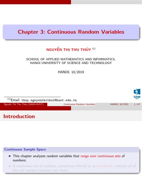 Chapter 3 Continuous Random Variables Nguyễn Thị Thu Thủy Download Free Pdf Normal