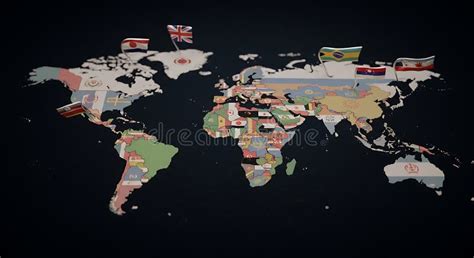 Global Flags On World Map A Visual Representation Of International Global Flags On World Map A Visual Representation Of International