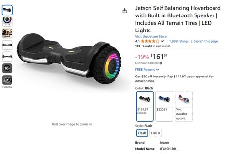 Jetson Self Balancing Hoverboard With Built In Bluetooth Speaker Like New See Condition