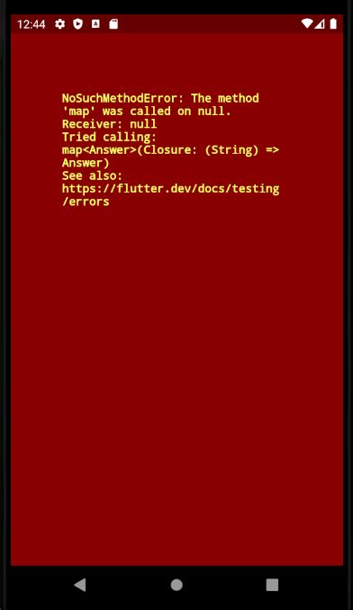 Flutter Dart Nosuchmethoderror Stack Overflow