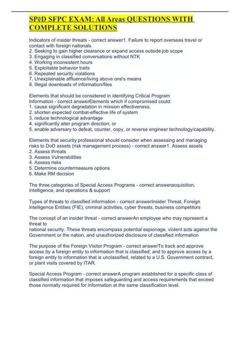 Spēd Sfpc Exam All Areas Questions With Complete Solutions Spēd Sfpc Stuvia Us