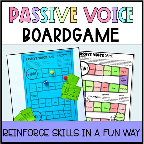 Passive Voice Board Game Practice Activity 7th 8th 9th 59 Off