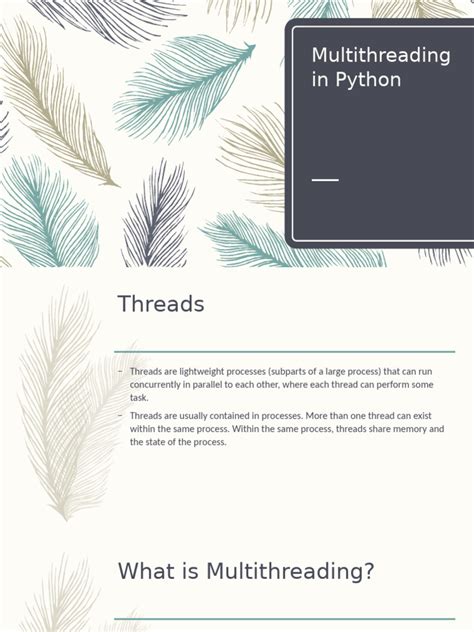 Multithreading In Python Pdf