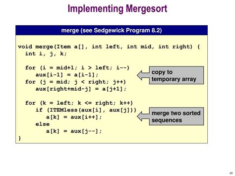 Ppt Mergesort Analysis Of Algorithms Powerpoint Presentation Free