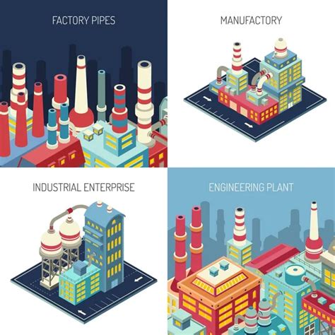 Smart Industry Isometric Concept Stock Vector By Macrovector