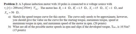 Solved M Problem A Phase Induction Motor With Chegg