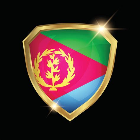Eritrea Flag Golden Shield Logo 46530372 Vector Art At Vecteezy
