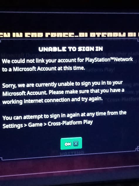 How Do I Fix This Linking Issue Ps4 Rminecraftdungeons