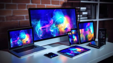 Desktop Design 3d Rendering Devices Featuring Responsive Web Backgrounds  Free Download