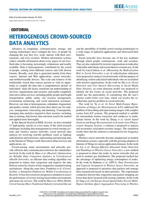 Pdf Heterogeneous Crowd Sourced Data Analytics