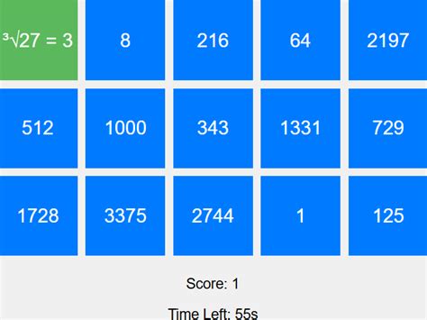 Cube Root Matching Game Teaching Resources