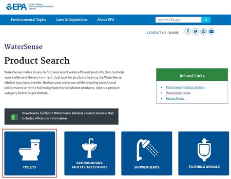 How To Perform A Search On Epa Watersense Product Search Website