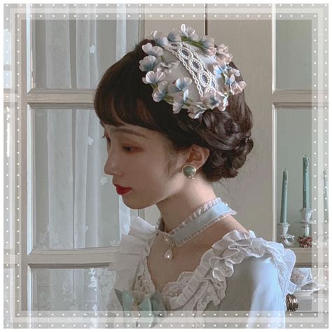 프랑스어 레트로 클래식 로리타 모자를 쓰고 있죠 요정 시뮬레이션 꽃 레이스 탑 모자 궁전 화려한 플랫 모자 소녀 헤어 액세서리