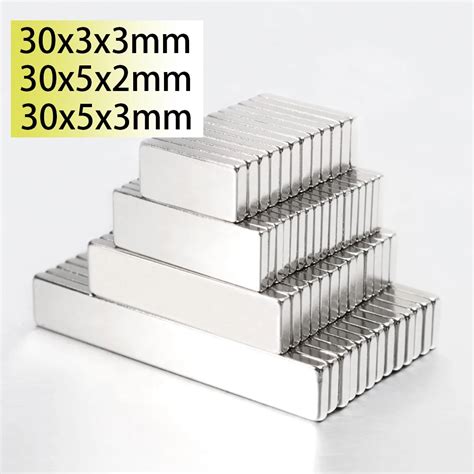 Ndfeb 블록 네오디뮴 자석 초강력 영구 자석 이마네 바 30x3 30x5x2 30x5x3 N35 10 20 50