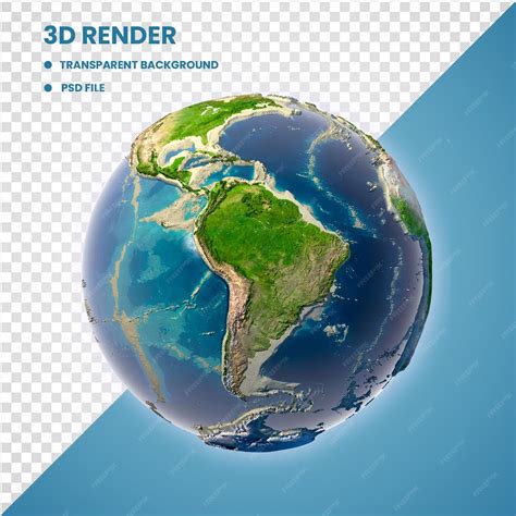 Premium Psd 3d Earth Globe Model