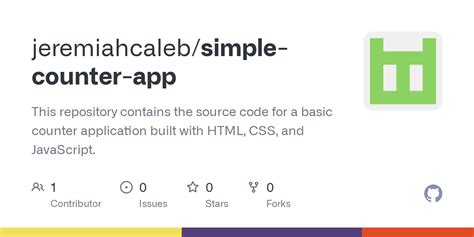Github Jeremiahcalebsimple Counter App This Repository Contains The
