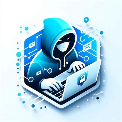 Stylized Hacker And Shield Logo For Cybersecurity Premium AI Generated Image