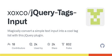 Github Xoxco Jquery Tags Input Magically Convert A Simple Text Input Into A Cool Tag List