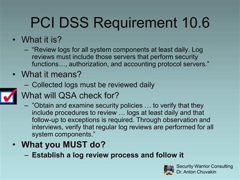 Pci Dss And Logging What You Need To Know By Dr Anton Chuvakin Pptx