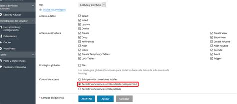 Configurar MySQL En Plesk Para Conexiones Externas Hosting WEB Servidor Dedicado Hosting Linux