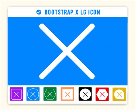 Bootstrap X Lg Icon Bootstrap X Lg Icon Code Html Css Color Button