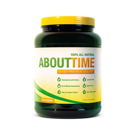 About Time Whey Protein Isolate Unflavored 2 Lbs