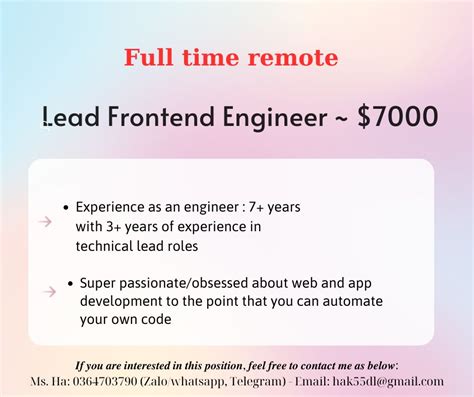 leadfrontendengineer remote javascript ha dao thi