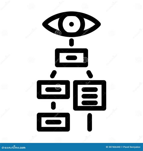 Visual Hierarchy Ux Ui Design Line Icon Vector Illustration Stock Vector Illustration Of