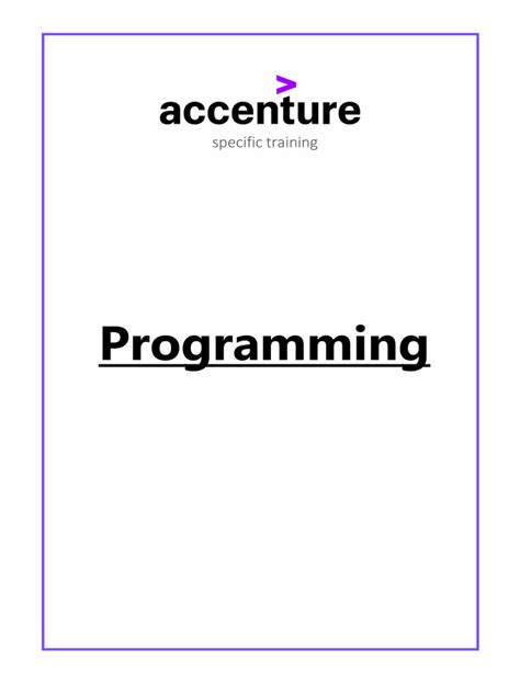 Accenture Coding Preparatory Material Pdf