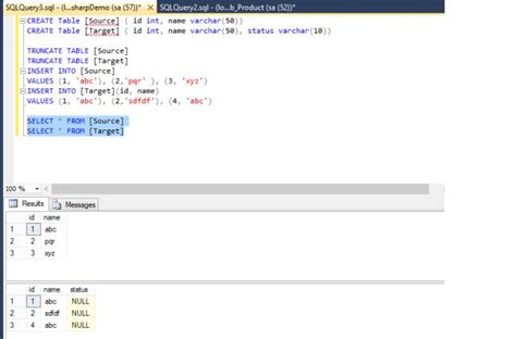 Introduction To Merge Statement In Sql Server
