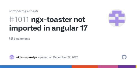 ngx toaster not imported in angular 17 · issue 1011 · scttcper ngx