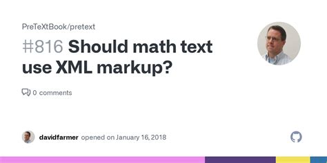 Should Math Text Use Xml Markup · Issue 816 · Pretextbookpretext · Github