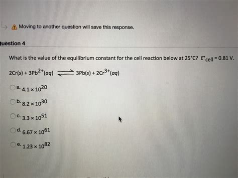 Solved What Is The Value Of The Equilibrium Constant For The