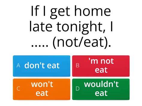 First Second Conditional Sentences Вікторина