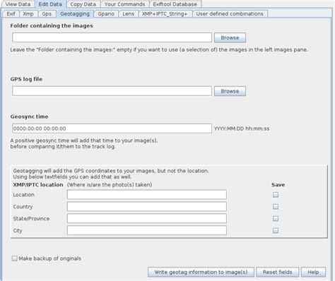 jexiftoolgui a cross platform python pyside gui for exiftool