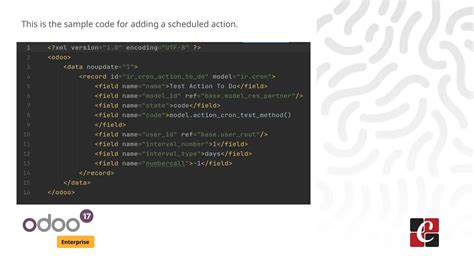 Scheduled Actions In Odoo 17 Odoo 17 Slides PPT