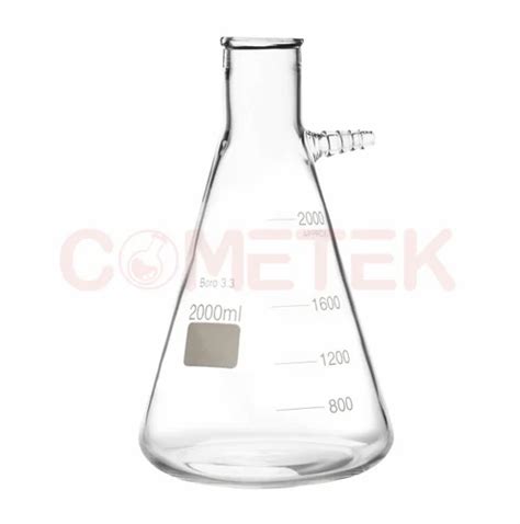 Cometek Borosilicate Glass Filter Flask With Glass Tubulation 2000 Ml At Rs 1300 Filtration